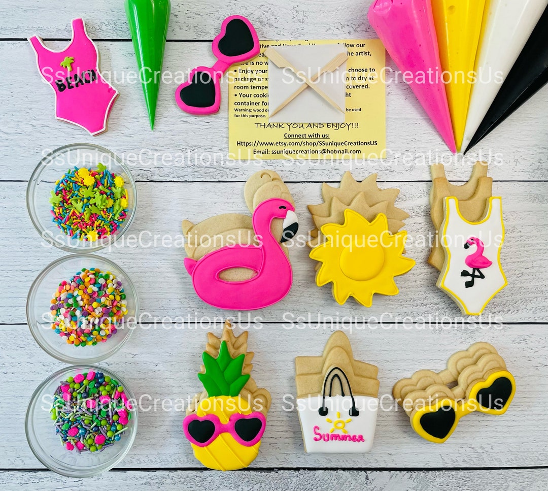Summer Beach Cookie Decorating Kit, ***INCLUDES 25 ITEMS***** Zoom ...