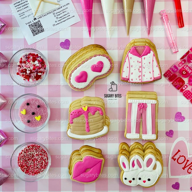 Valentine’s Day Cookie Kit, Pajama Cookies, Slumber Cookies, Spa ...