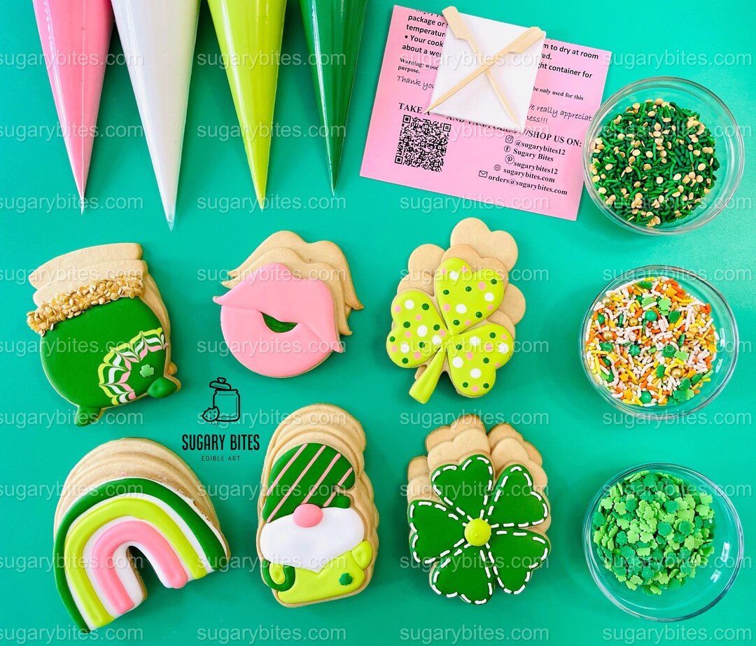 St Patrick’s Day Cookie Decorating Kit, St. Patrick’s Day DIY Cookie ...