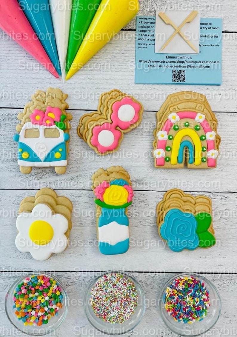 Groovy Cookie Decorating Kit, Summer DIY Sugar Cookie Kit, **INCLUDES ...
