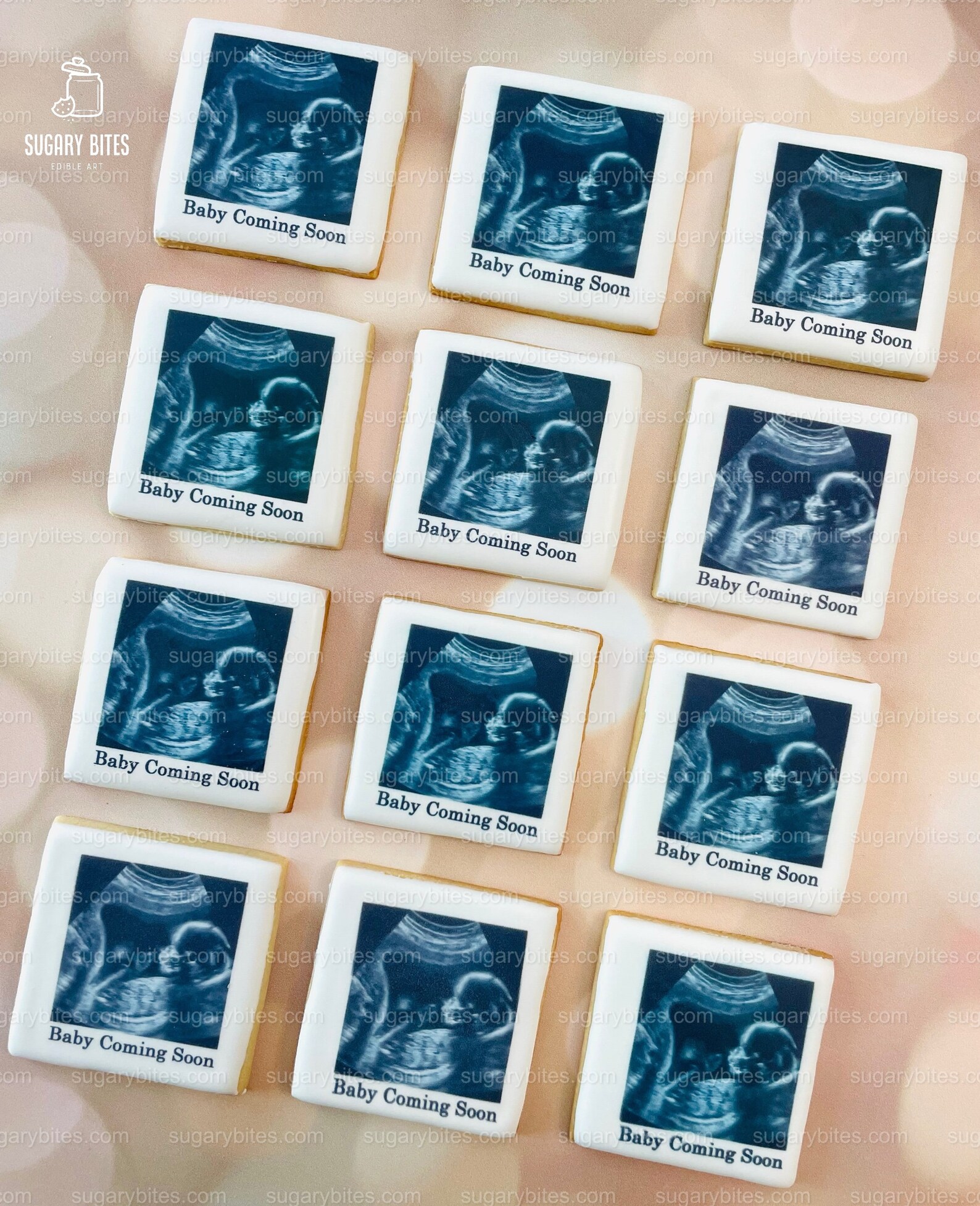 Baby Shower Cookies, Ultrasound Cookies, Edible Photo Cookies ...