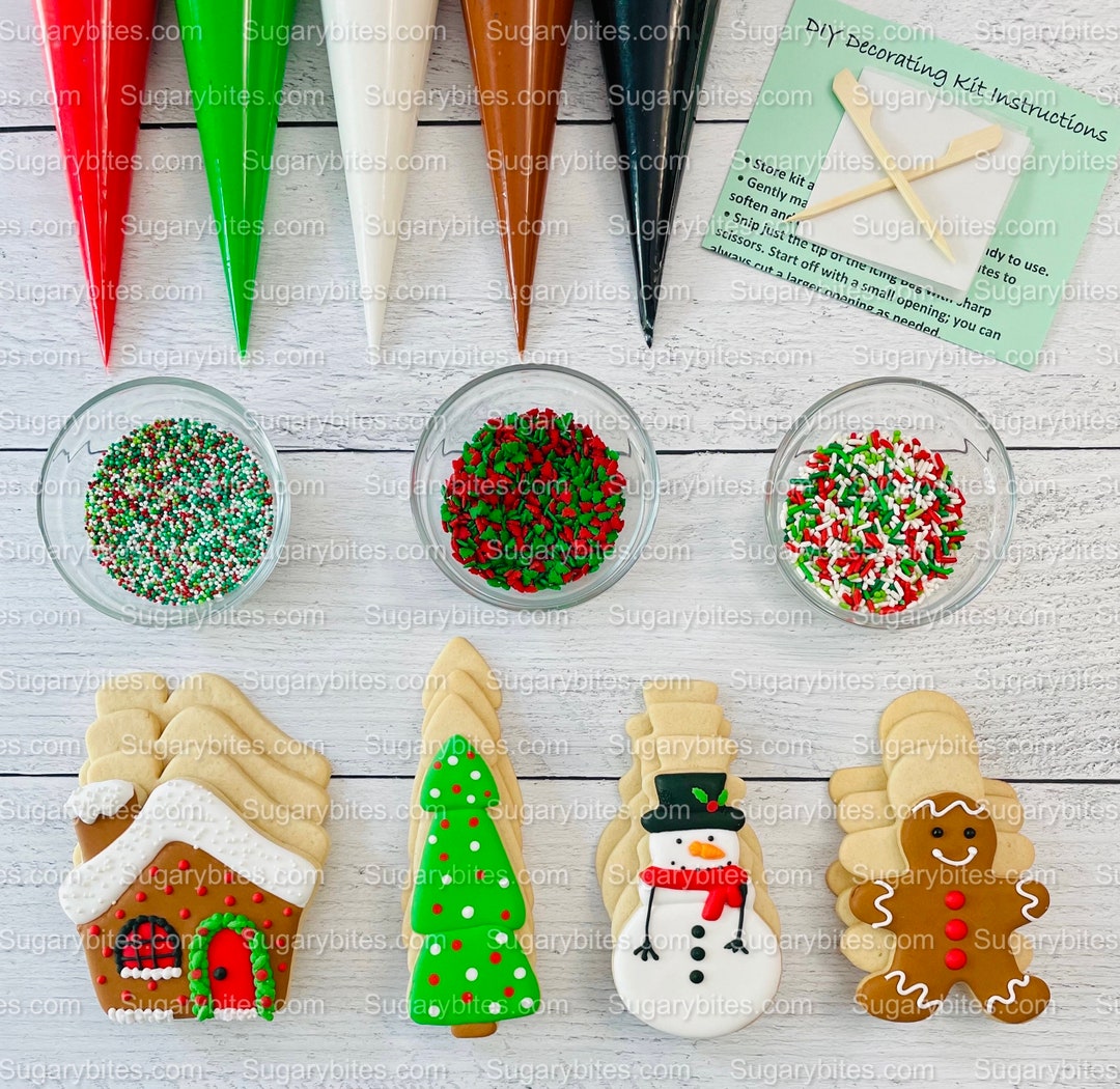 Christmas Cookie Decorating Kit, Christmas DIY Cookie Kit, (large ...
