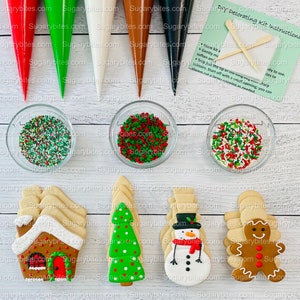 Christmas Cookie Decorating Kit, Christmas DIY Cookie Kit, (large ...