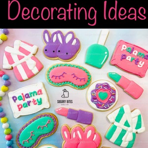 Pajama Party Cookie Decorating Kit, DIY Sleepover Sugar Cookie Kit ...