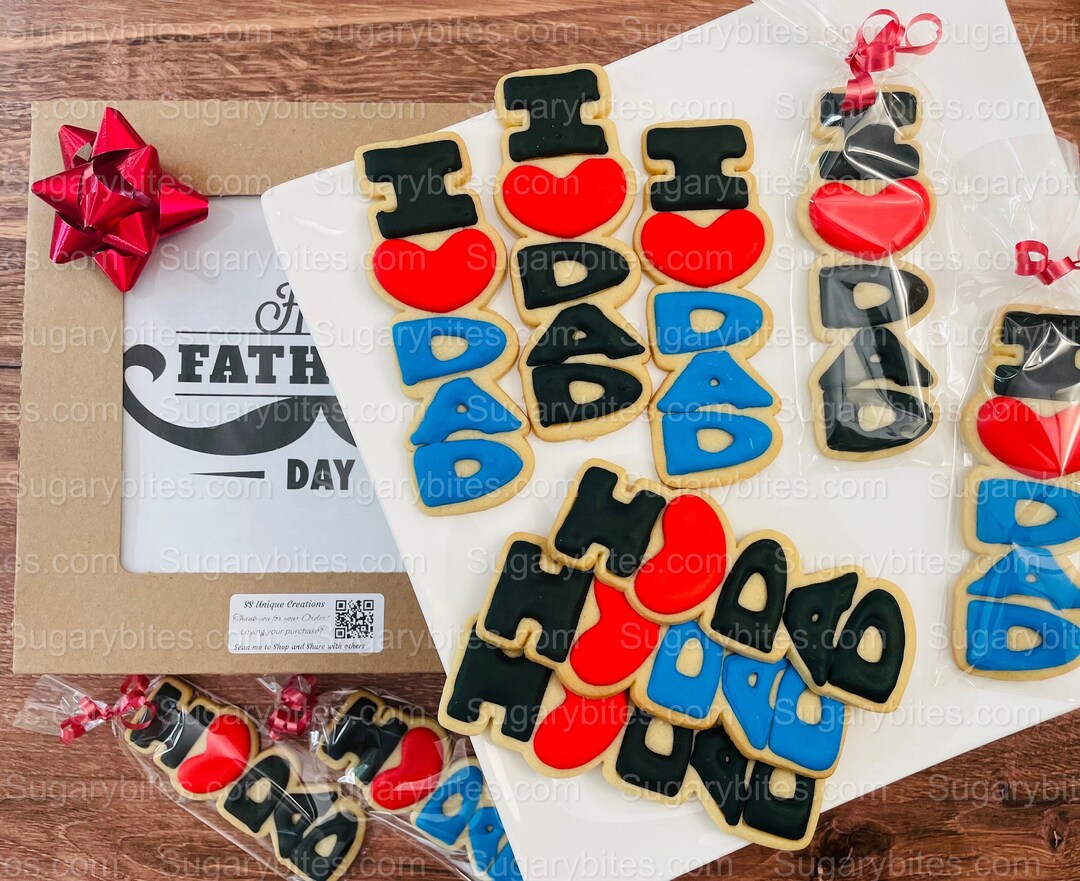 Father’s Day Cookies, Super Dad Cookie Gift, Father’s Cookies Gift, Dad ...