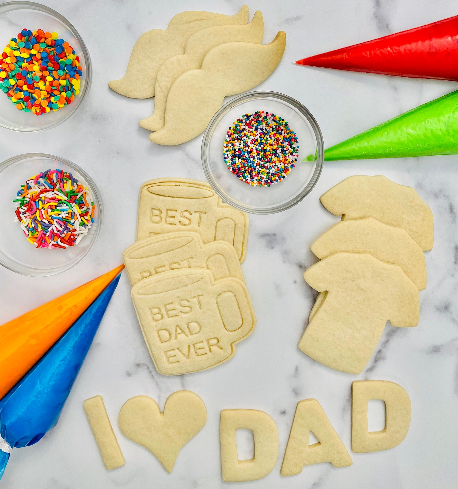 Father’s Day Cookie Decorating Kit, DIY Dad Cookie Kit, Happy Father's ...