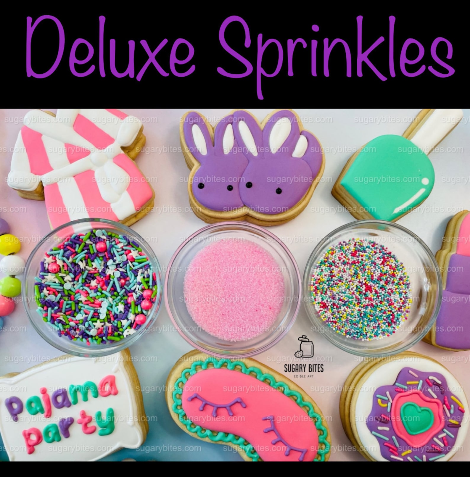 Pajama Party Cookie Decorating Kit, DIY Sleepover Sugar Cookie Kit ...