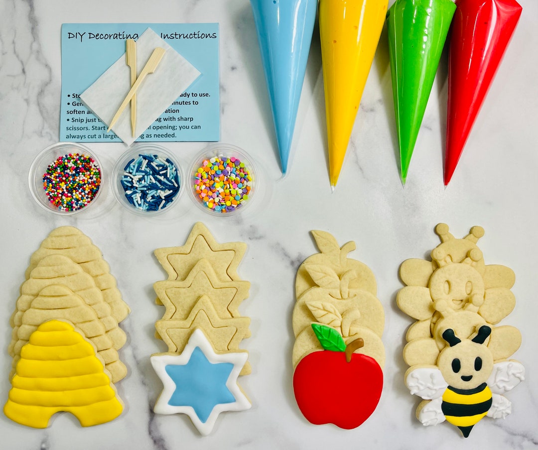 Rosh Hashanah Cookie Decorating Kit, (large Cookies) ***INCLUDES 24 ...