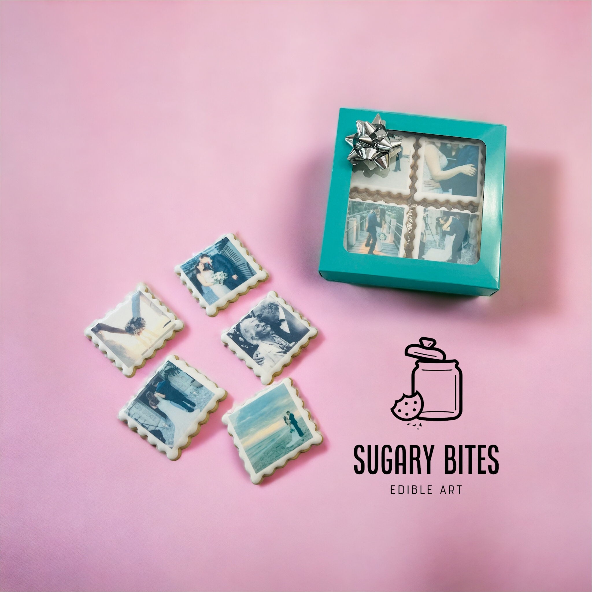 Edible Photo Cookie, Set of 12 Personalized Edible Photo Cookies ...
