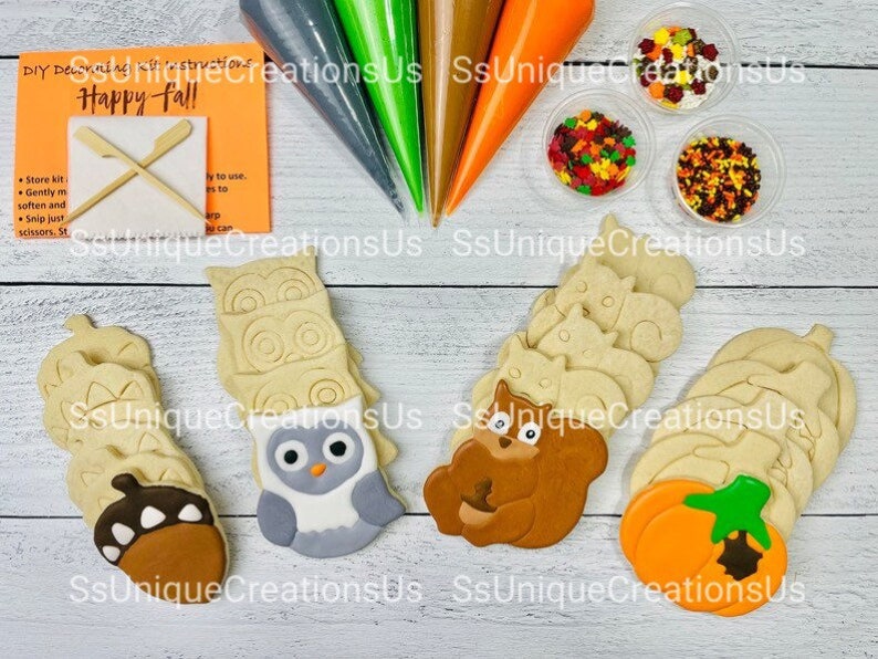 Fall Cookie Decorating Kit Fall DIY Cookie Kit INCLUDES - Etsy