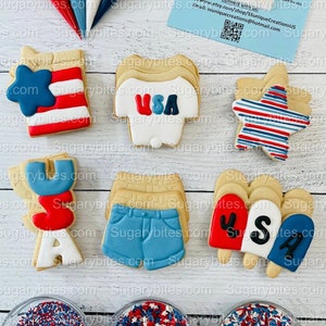 4th of July Day Cookie Decorating Kit, DIY Cookies Kit, (large Cookies ...