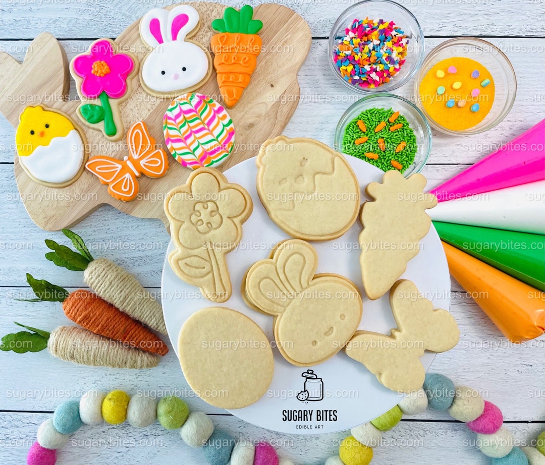 Easter Cookie Decorating Kit, DIY Spring Sugar Cookie Decorating Kit ...