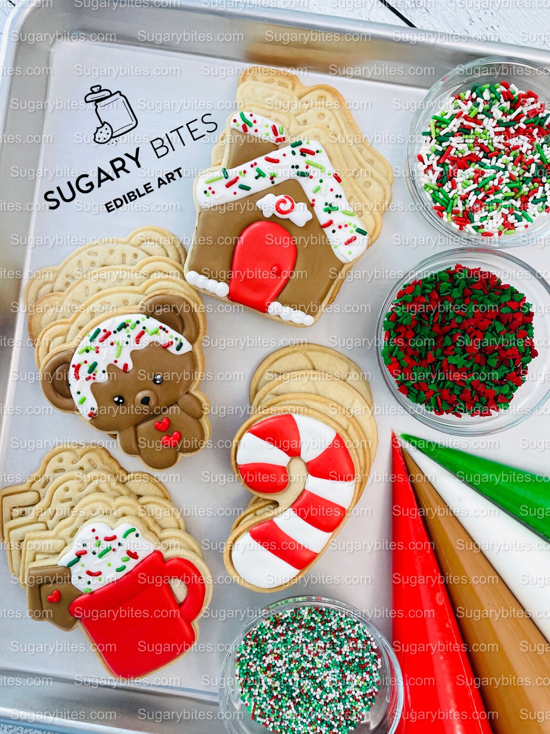 Christmas Cookie Decorating Kit, Christmas DIY Cookie Kit, (large ...