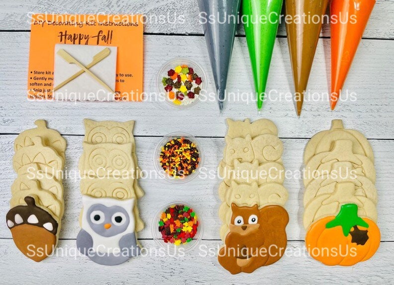 Fall Cookie Decorating Kit Fall DIY Cookie Kit INCLUDES - Etsy