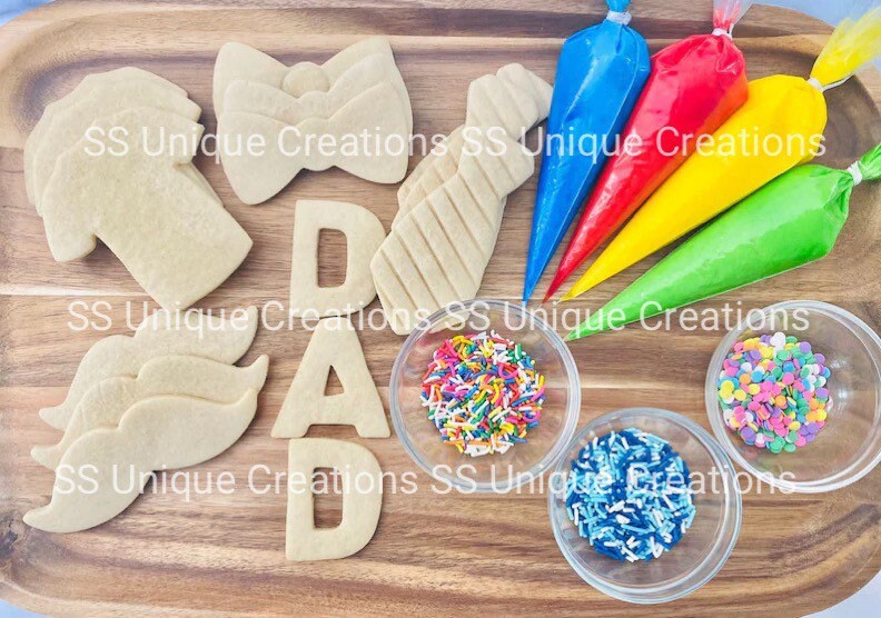 Father's Day Cookie Kit, Fathers Day Cookie Decorating Kit, Happy ...