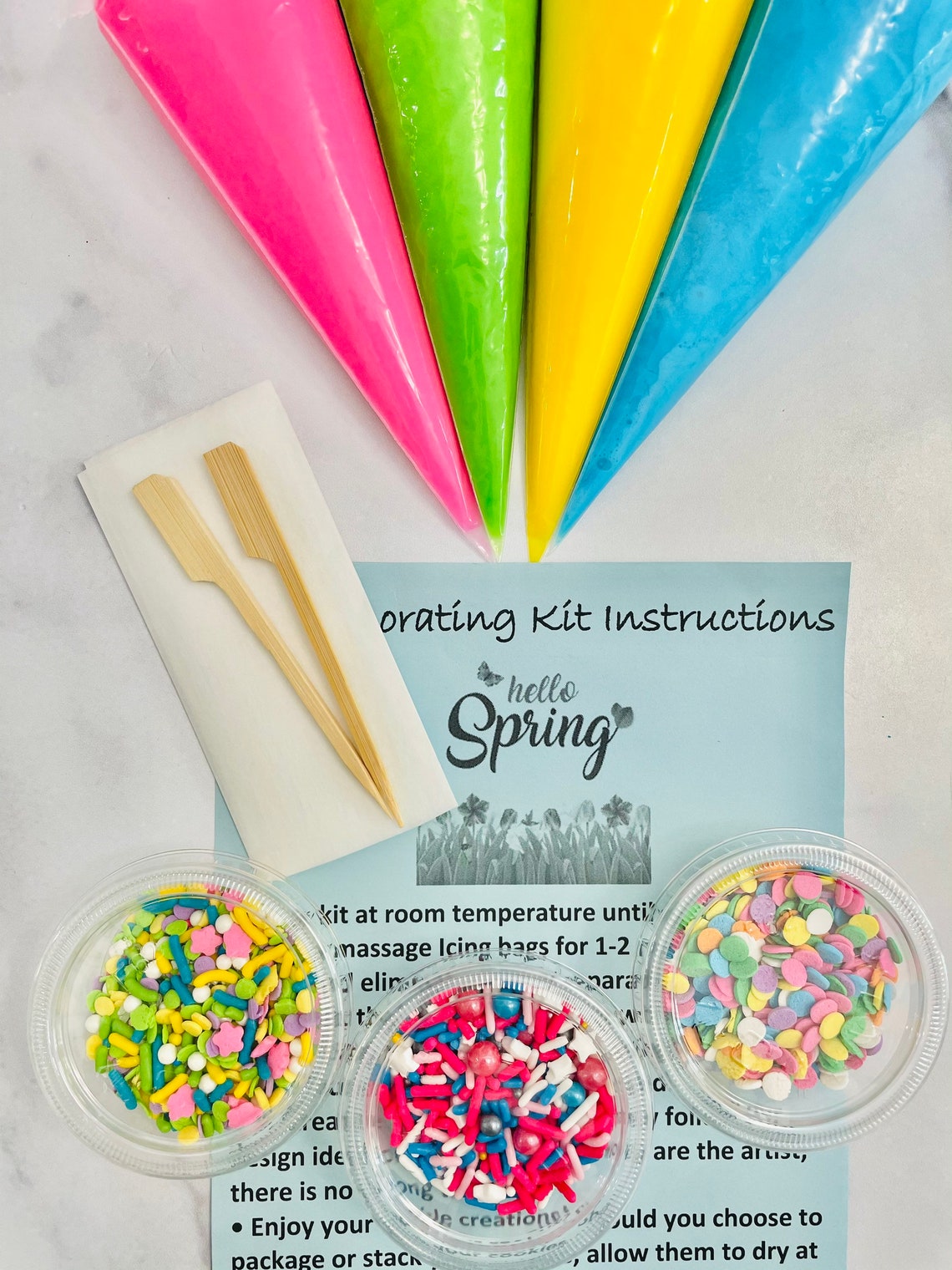 Spring Cookie Decorating Kit, **INCLUDES 24 ITEMS** Flower Butterfly ...