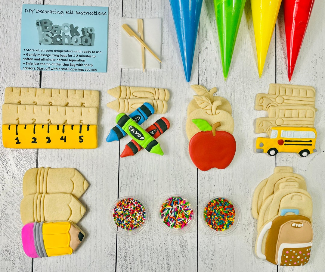Back to School Cookie Decorating Kit, ***INCLUDES 24 ITEMS***** (large ...