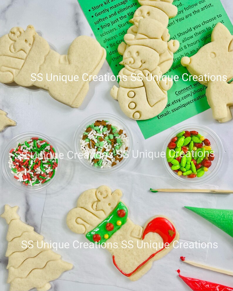 Christmas Cookie Decorating Kit Christmas DIY Cookie Kit - Etsy