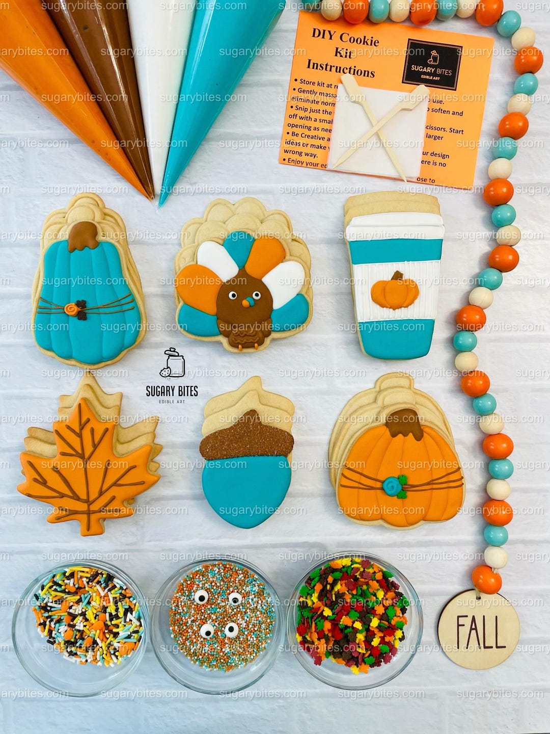 Fall Cookie Decorating Kit, INCLUDES 24 ITEMS Zoom Party Favors ...
