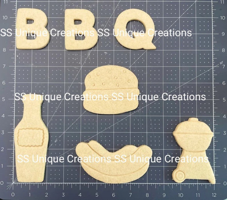 Summer Barbecue Cookie Decorating Kit, Summer DIY Cookie Kit, (large ...