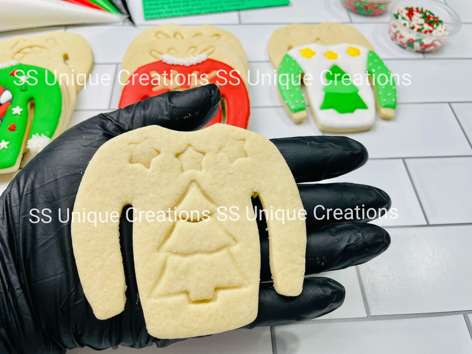 Ugly Sweater Cookie Decorating Kit large Cookies INCLUDES - Etsy