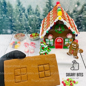 Gingerbread House Cookie Decorating Kit, DIY Cookie Kit, (large Cookies ...