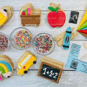 Back to School Cookie Decorating Kit, ***INCLUDES 28 ITEMS***** (large ...