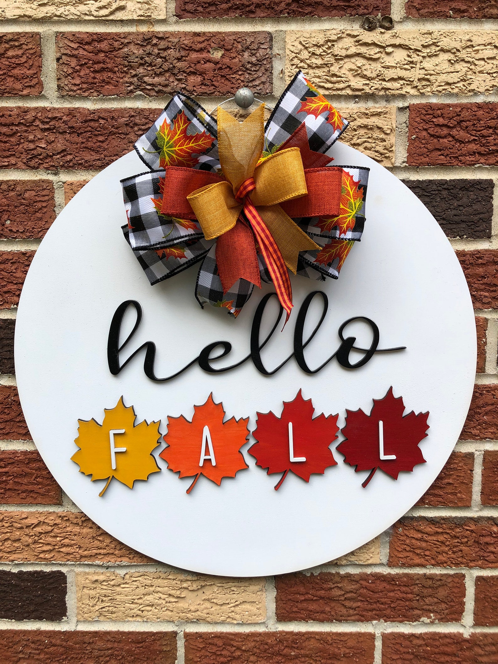 Hello Fall Leaves SVG Digital File - Etsy