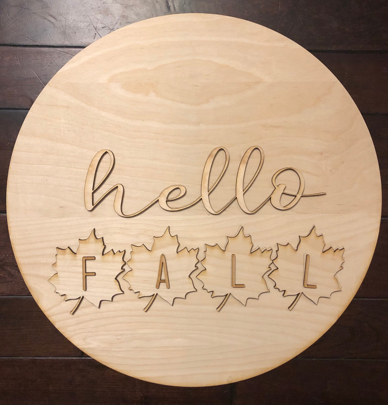 Hello Fall Leaves SVG Digital File - Etsy