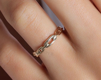Paper Clip Gold Ring - Etsy