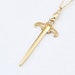 14K Solid Gold Sword Pendant or Necklace Unisex Necklace - Etsy