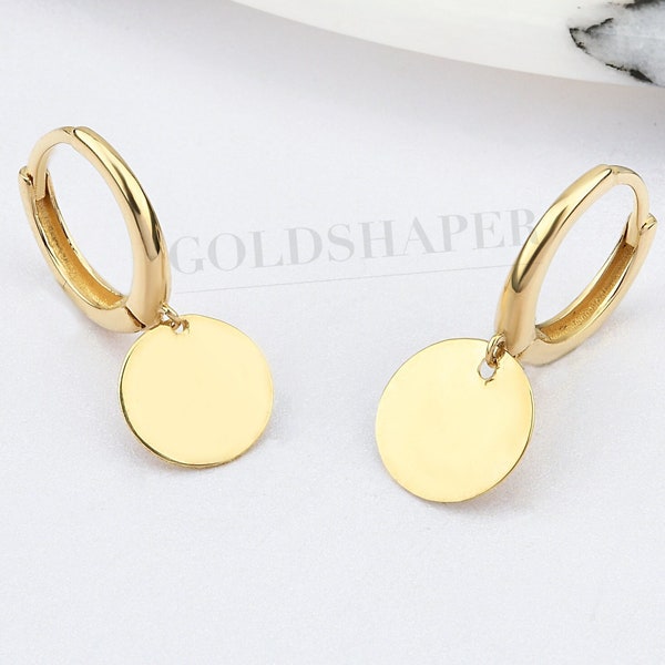 Gold Disc Earrings - Etsy