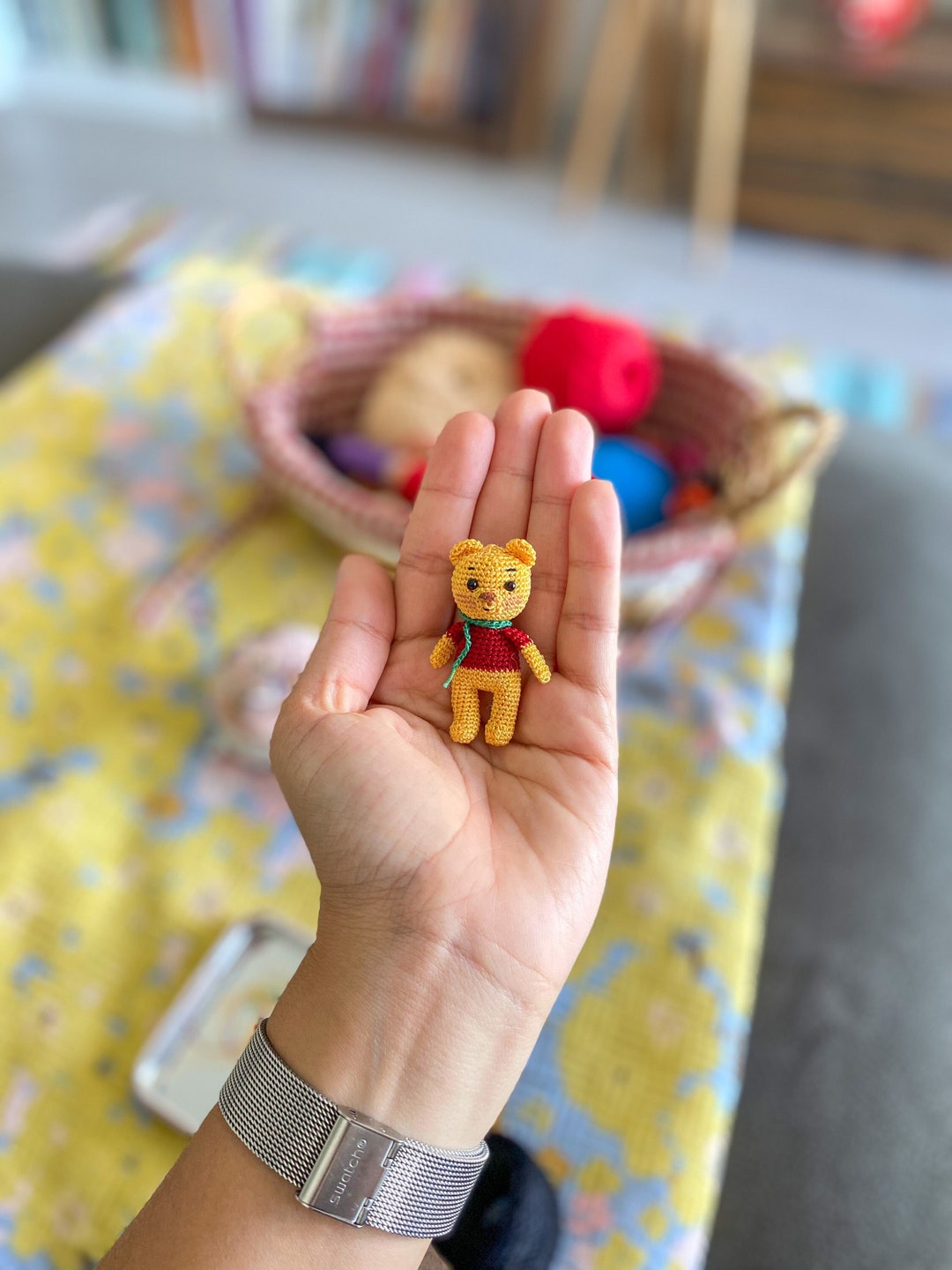 Miniature Amigurumi Dolls Miniature Crochet Winnie the Pooh Amigurumi ...