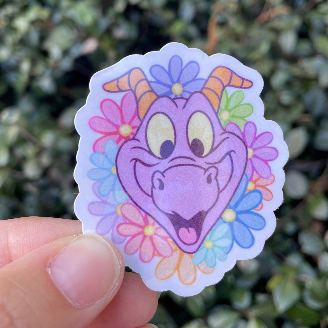 Figment Floral Sticker Figgy Flower & Garden Disney Inspired Epcot ...