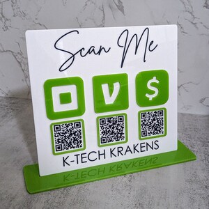 Acrylic QR Code Sign / Business Social Media Scanner / Scan to Pay ...