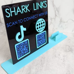 Acrylic QR Code Sign / Business Social Media Scanner / Scan to Pay ...