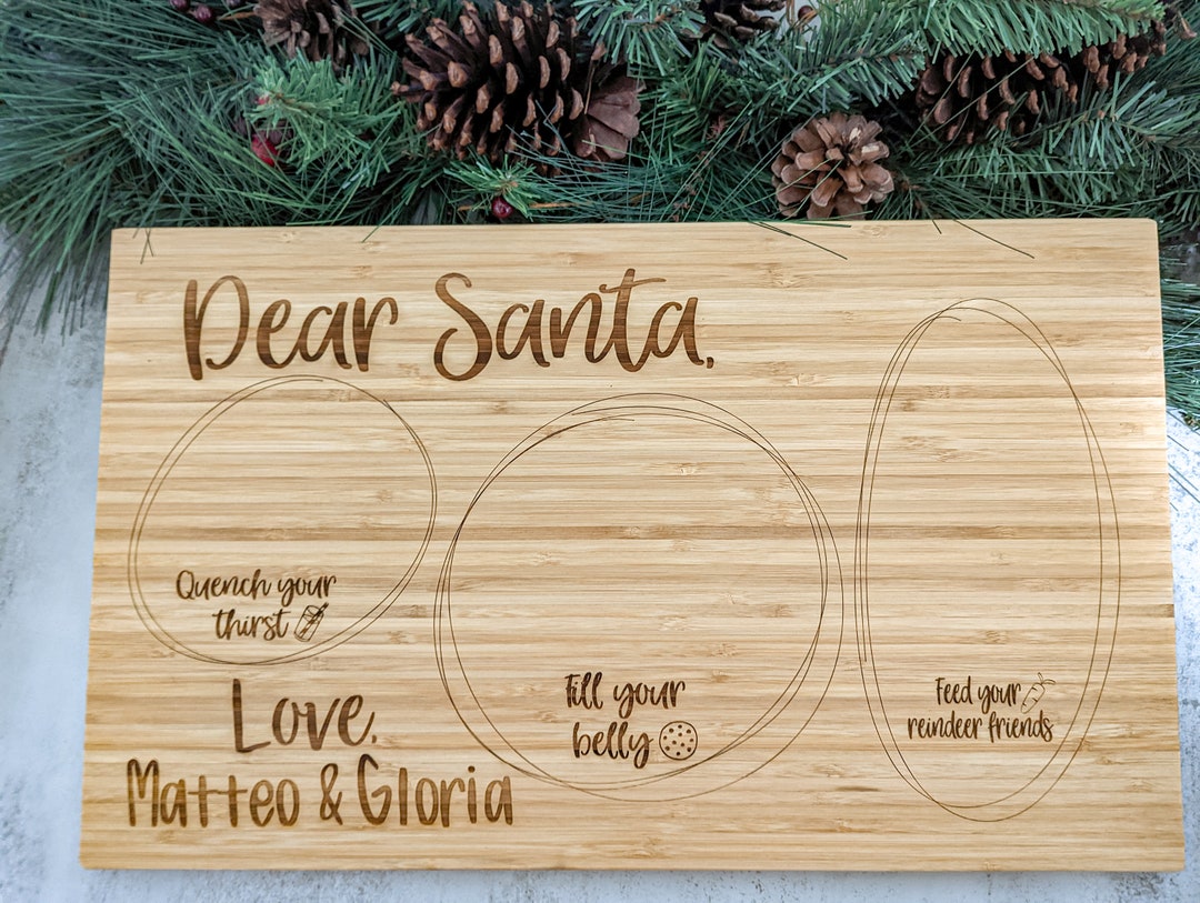 Dear Santa / Christmas Eve Tray / Cookies and Milk for Santa / Xmas ...