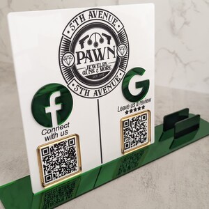Acrylic QR Code Sign / Business Social Media Scanner / Scan to Pay ...