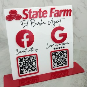 Acrylic QR Code Sign / Business Social Media Scanner / Scan to Pay ...