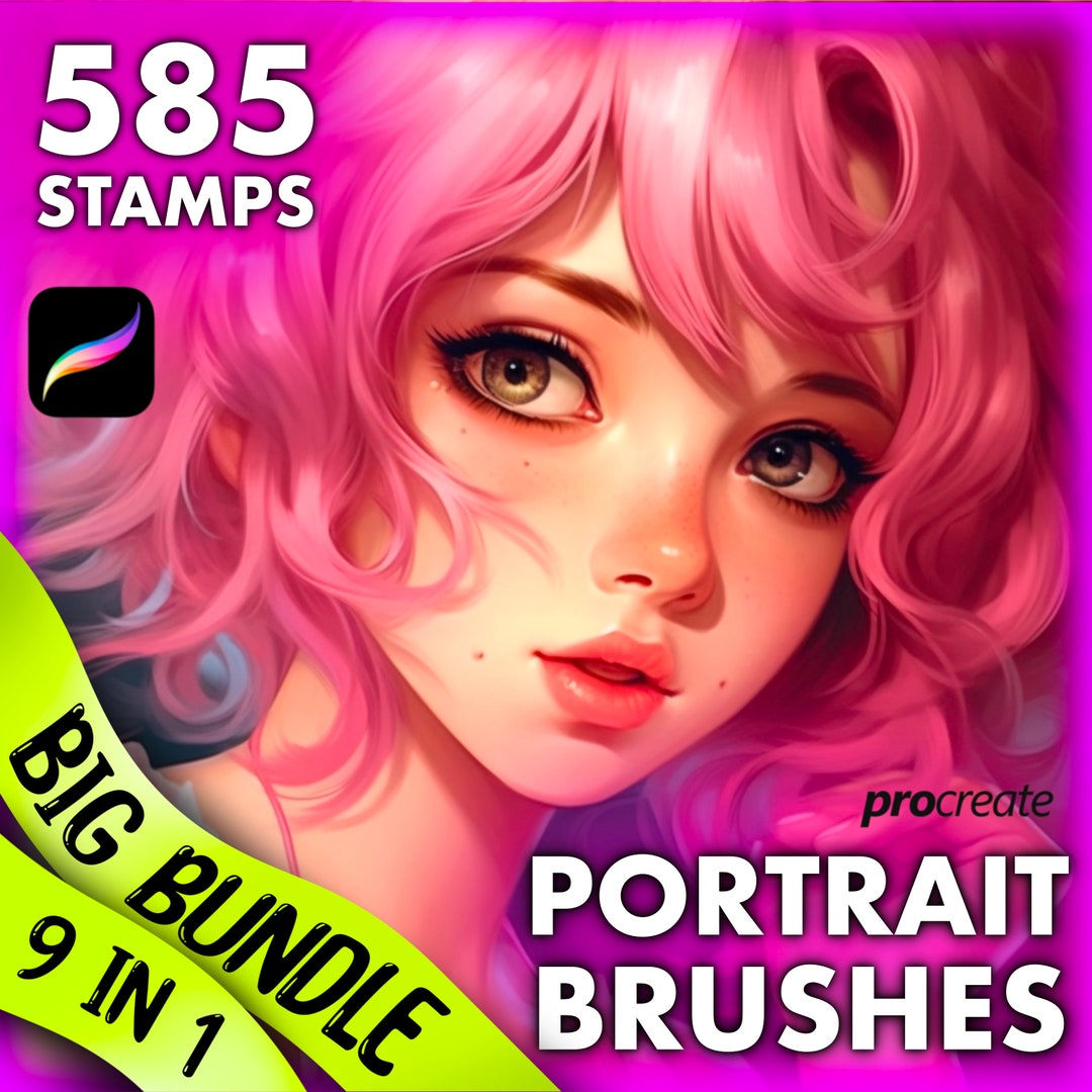 Procreate Female Portrait Brushes, Procreate Face Brushes, Procreate ...