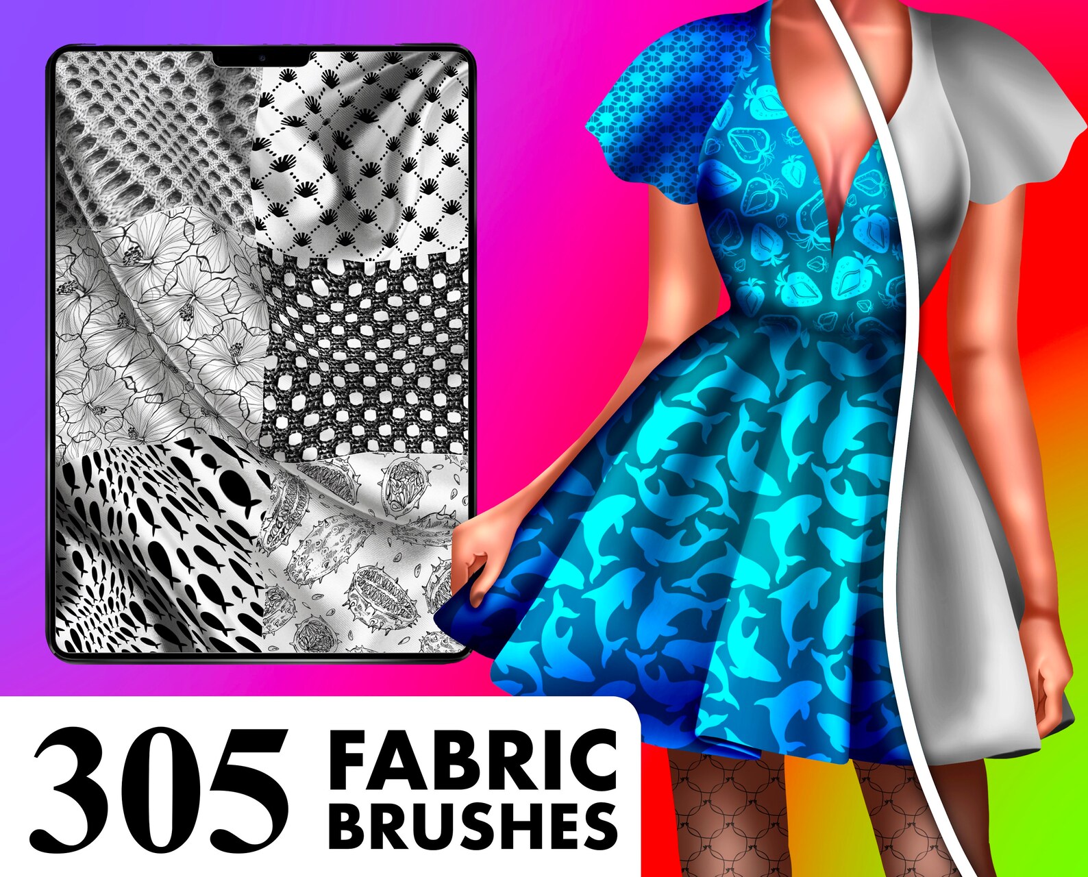 Procreate Fabric Brush. Procreate Texture Brushes. Procreate - Etsy