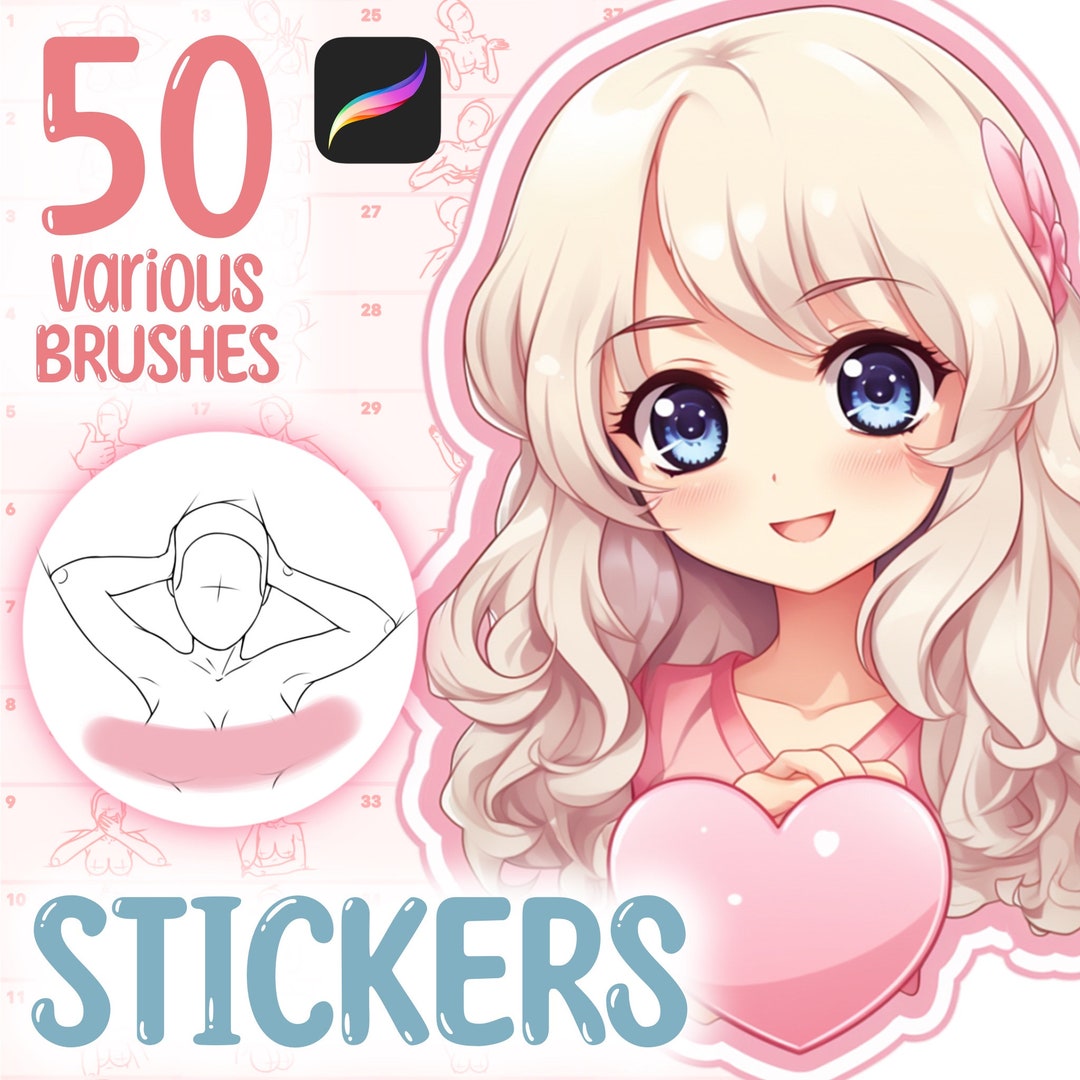 Procreate Stickers Brushes. Procreate Portrait Brushes - Etsy
