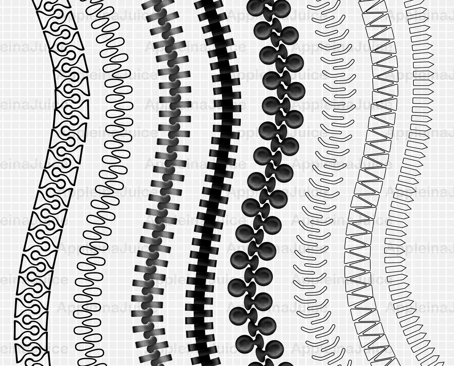 Procreate Zipper Brushes. Procreate Zip Brush Set. Brushes for - Etsy