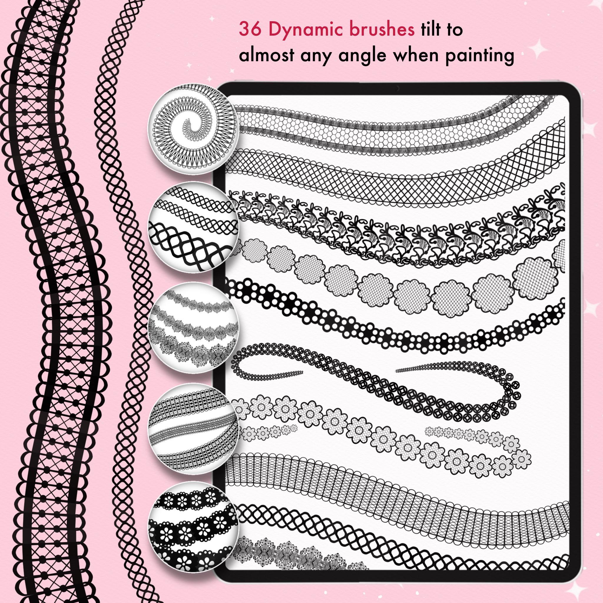 Procreate Lace Textures Brushes. Procreate Tulle Fabric Brushes - Etsy