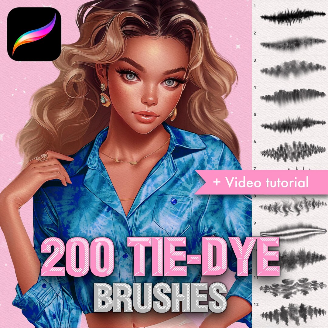 Procreate Fabric Texture Brushes. Procreate Tie Dye Brushes. Procreate ...