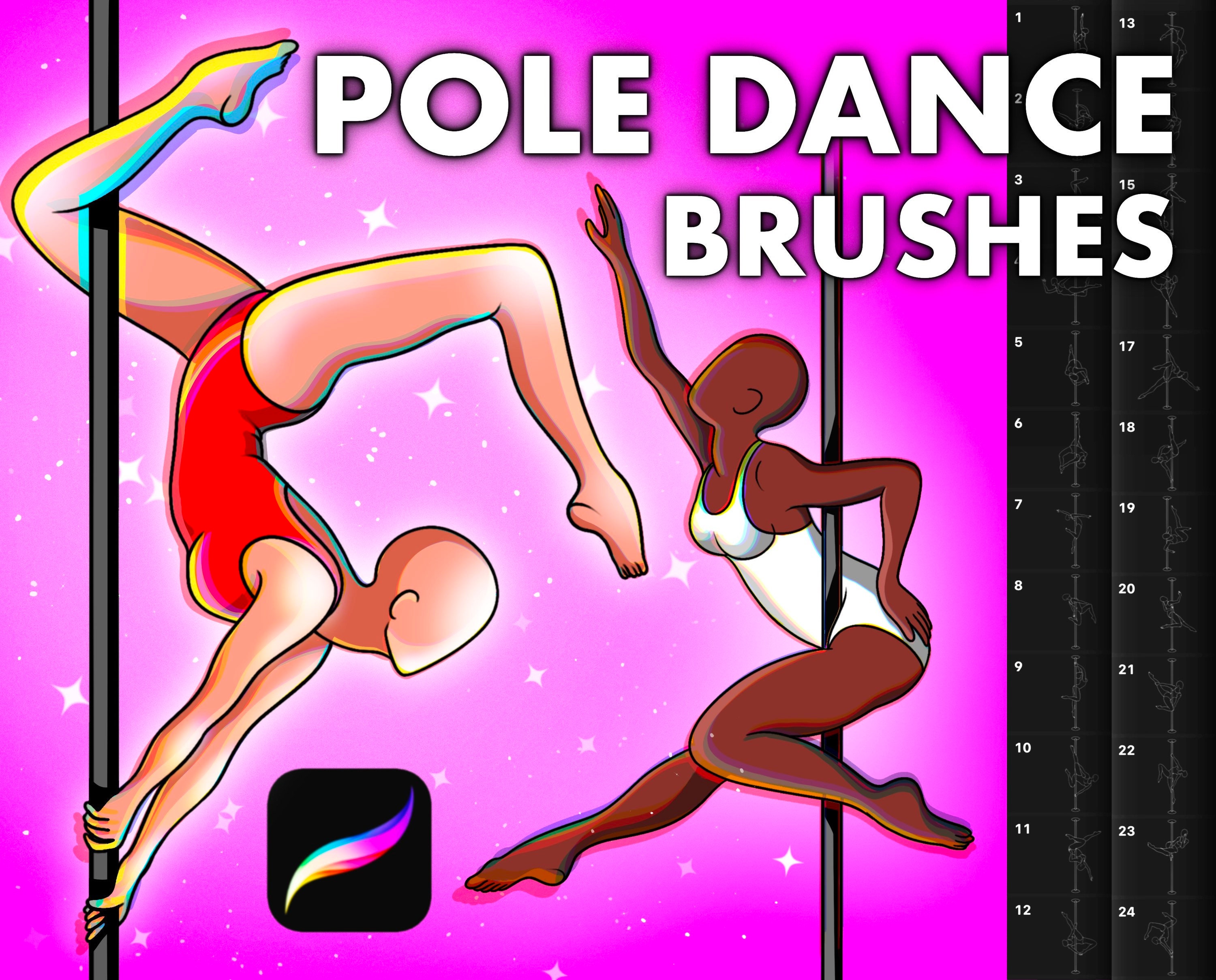 Procreate Poses Brushes. Procreate Dynamic Figure. Procreate - Etsy