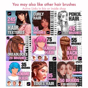 Procreate Hair Brushes. Procreate Braids Brushes. Procreate Hairstyles ...