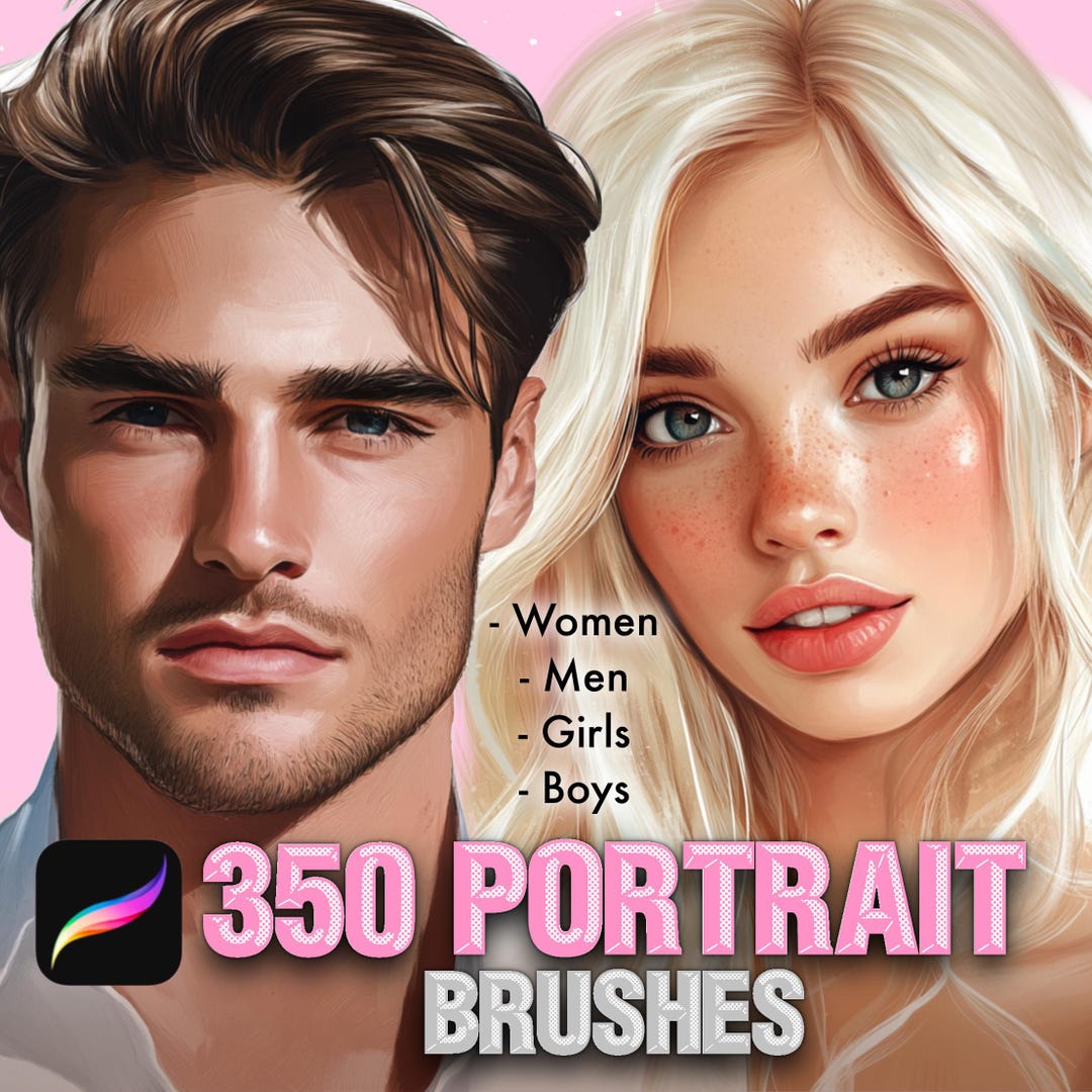 Procreate Portrait Brushes. Procreate Female Brushes. Procreate Male ...