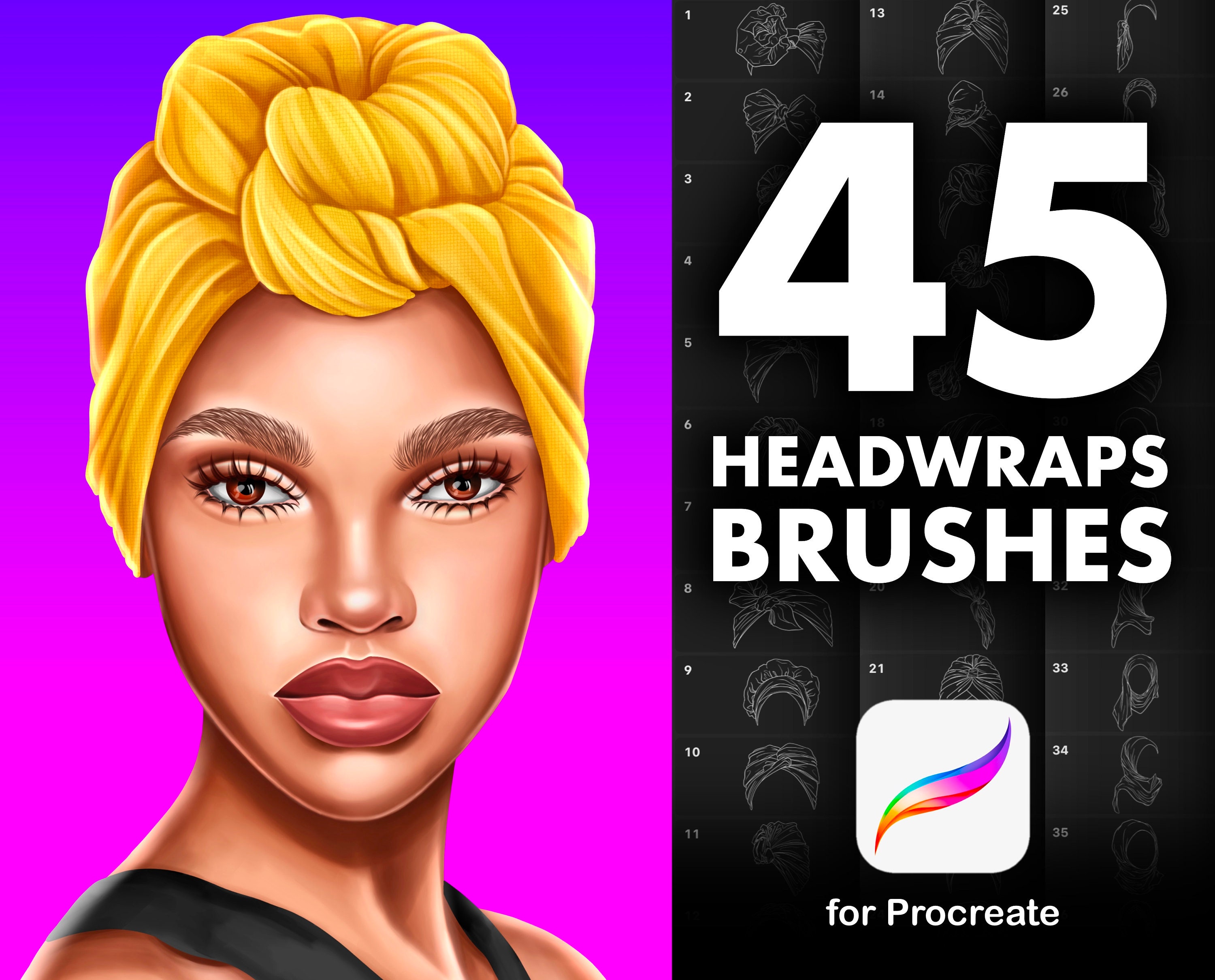 Procreate Headwear. Procreate Hats. Procreate Poses. Procreate | Etsy