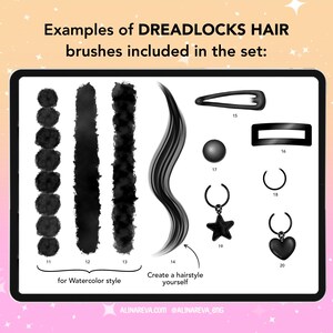 Procreate Hair Brushes. Procreate Dreadlocks Brushes - Etsy Canada
